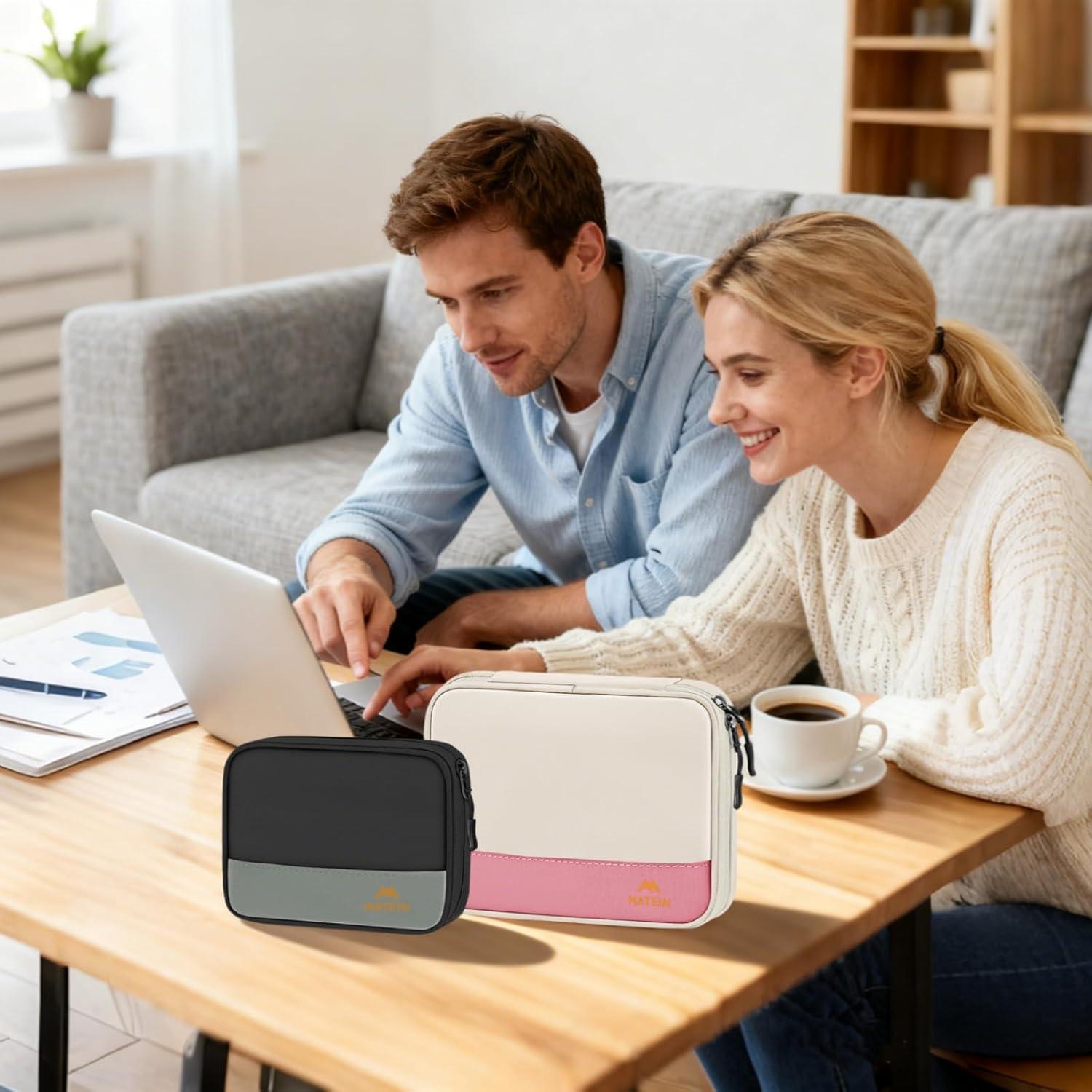 MATEIN Travel Cable Organizer Pouch, Scratch Resistant Portable Charger ...