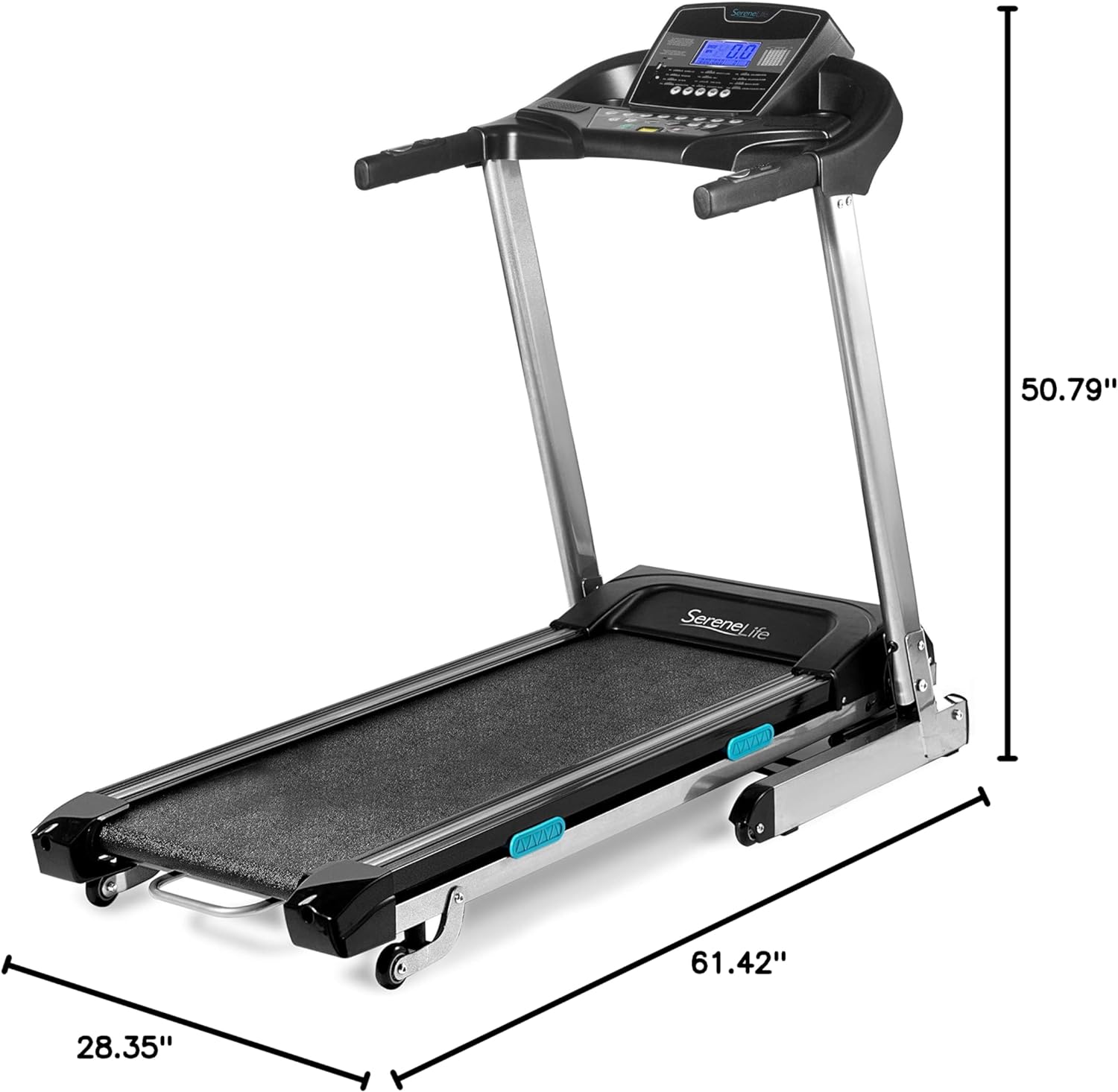 SereneLife Smart Electric Folding Treadmill – Easy Assembly Fitness ...
