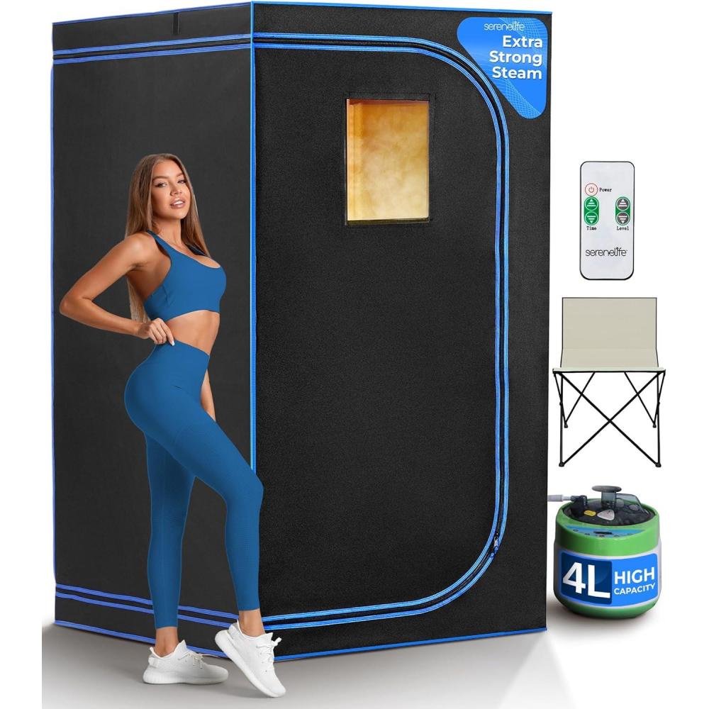 SereneLife Portable Sauna Box for Home, Steam Sauna Tent with Extra ...