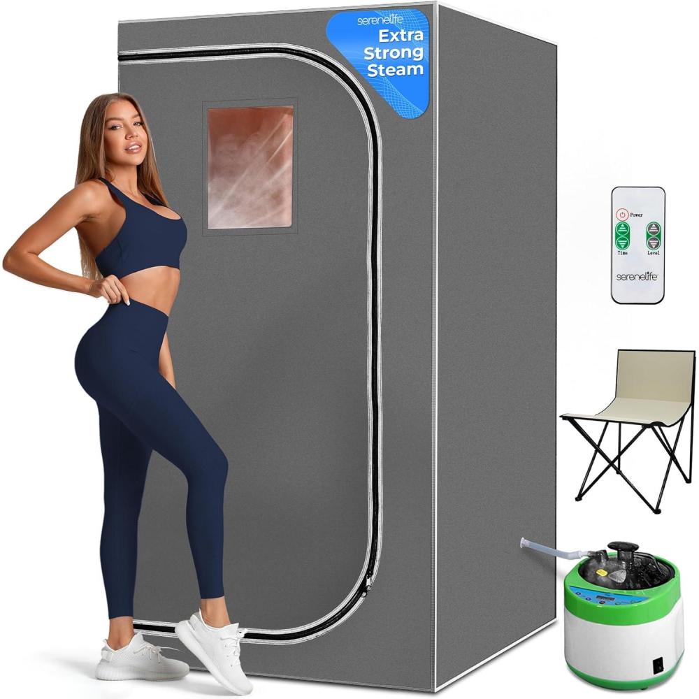 SereneLife Portable Sauna Box for Home, Steam Sauna Tent with Extra ...